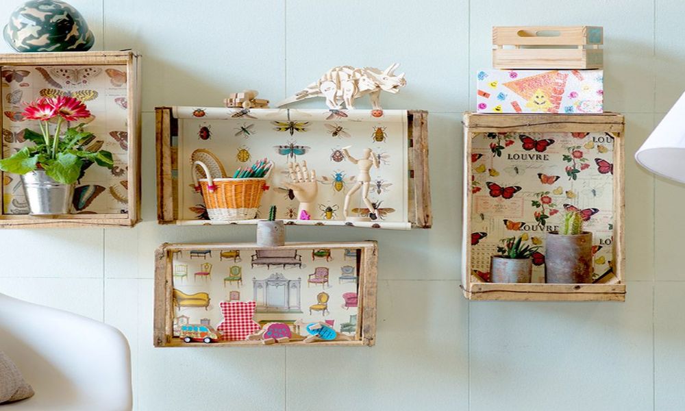 7 ideas para hacer repisas con cajones de frutas